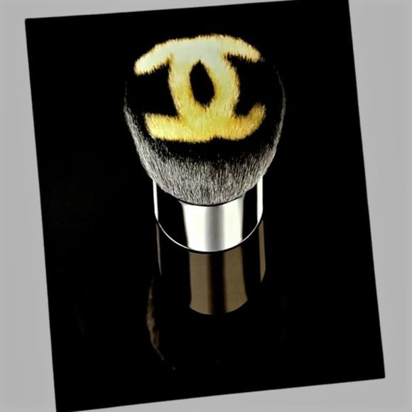 CHANEL | Makeup | Chanel Art Print Powder Brush Double C Logo Artwork ...